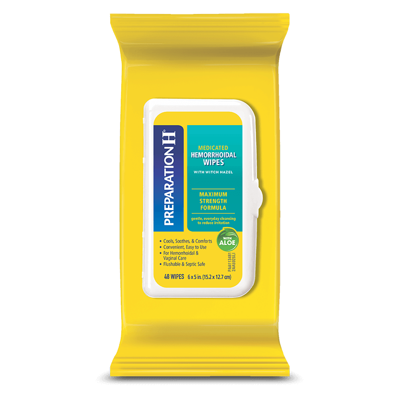 Medicated Hemorrhoid Wipes | Preparation H