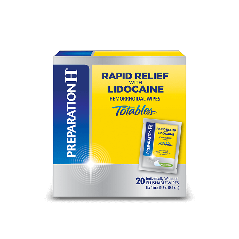 Rapid Relief Totables Wipes | Preparation H
