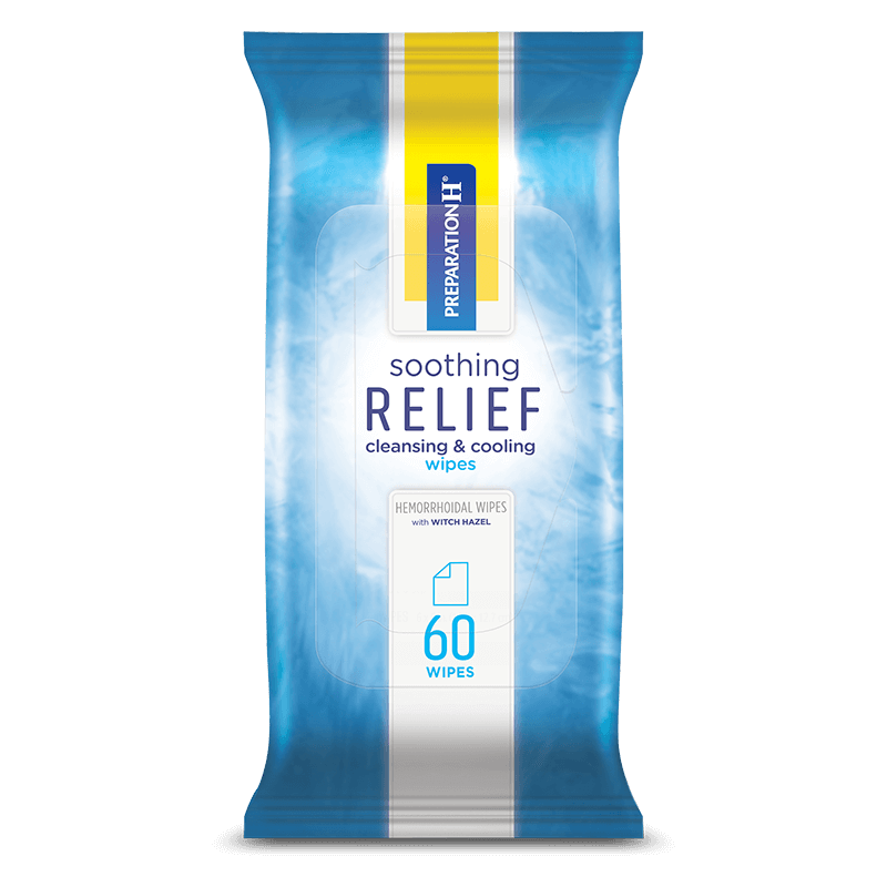 Soothing Relief Cleansing & Cooling Wipes | Preparation H